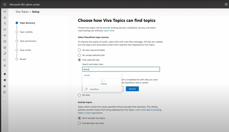 To Set Up Microsoft Viva Topics